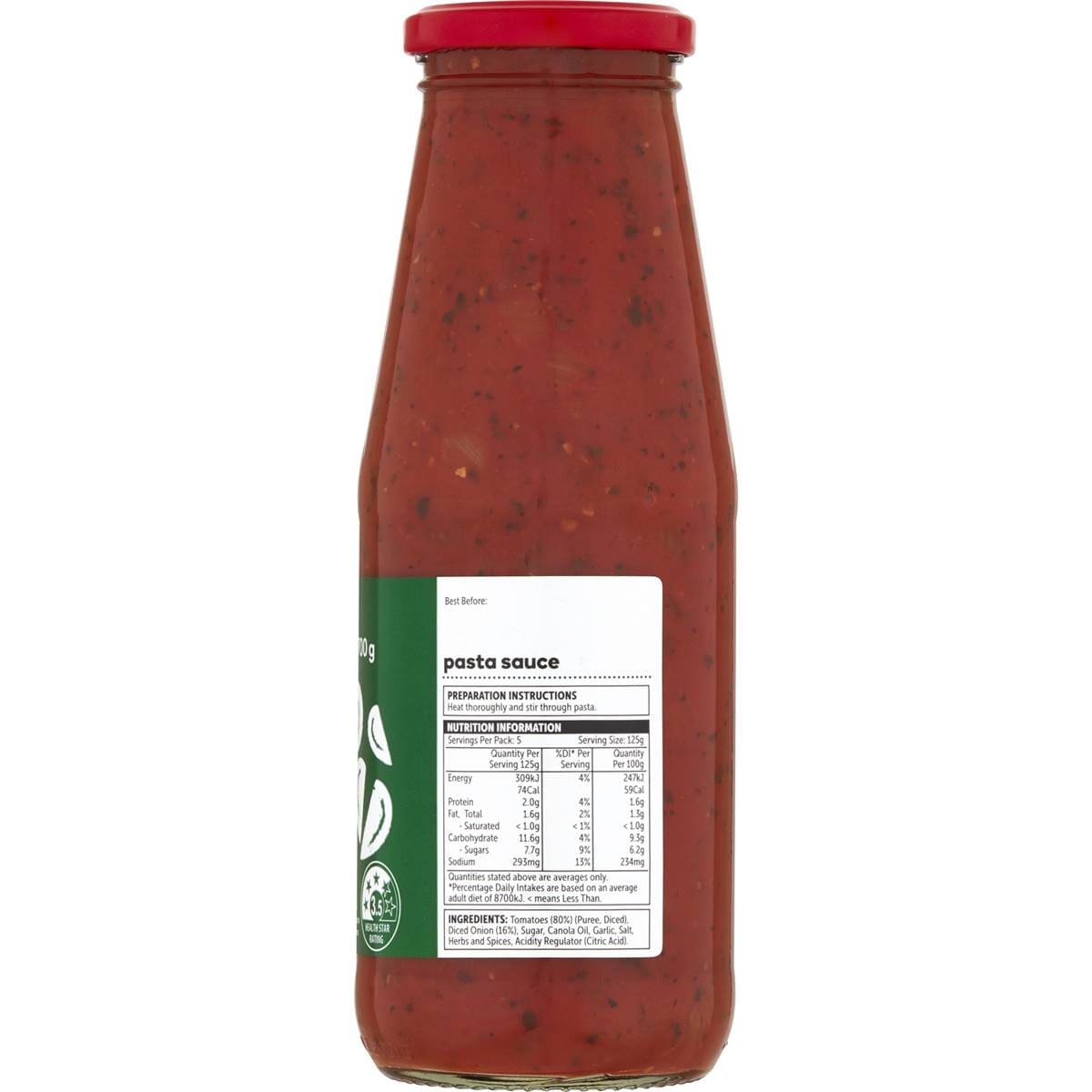 Essentials Chunky Pasta Sauce 700g | Woolworths