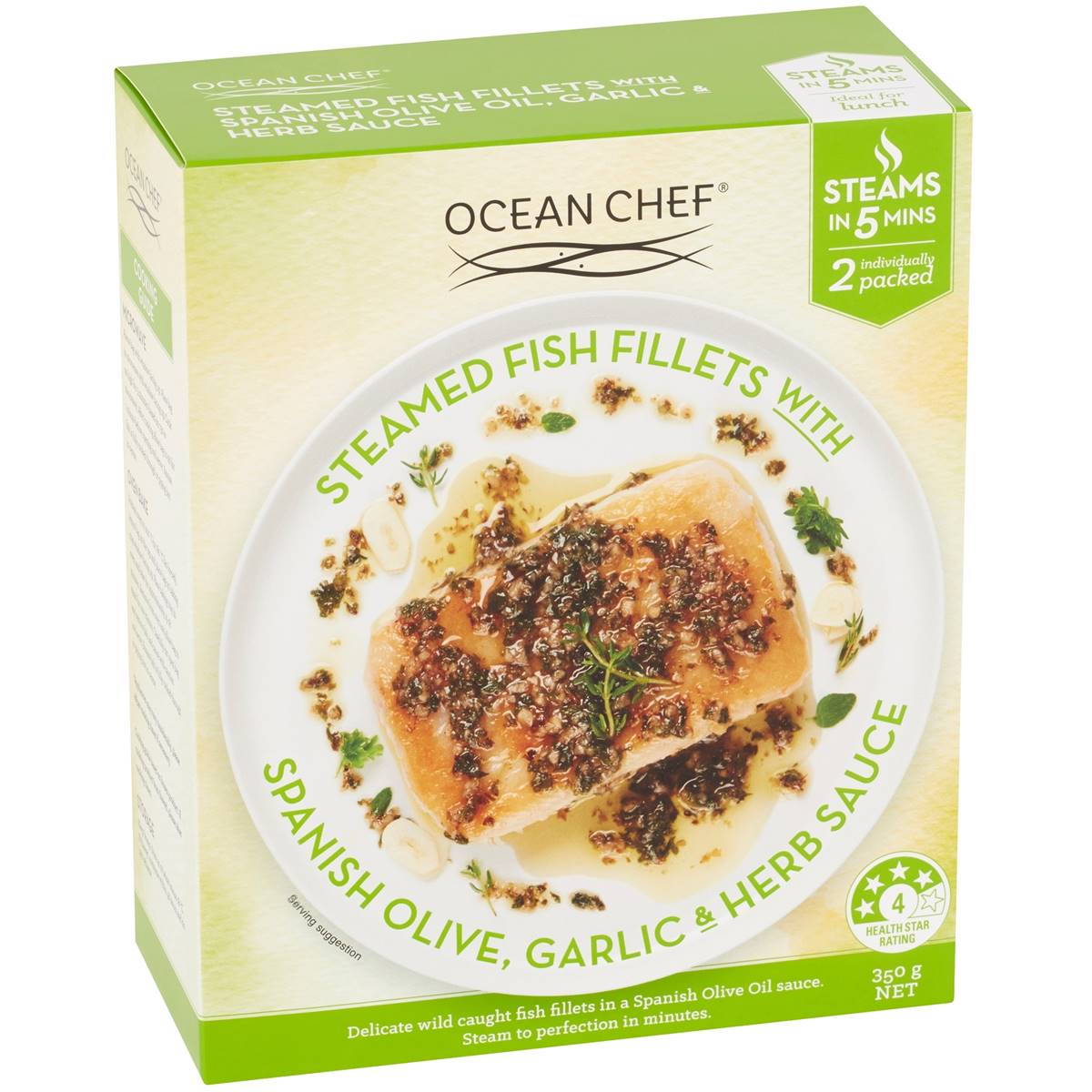 Ocean Chef Steamed Fish Fillets Olive Oil Garlic & Herbs 350g | Woolworths