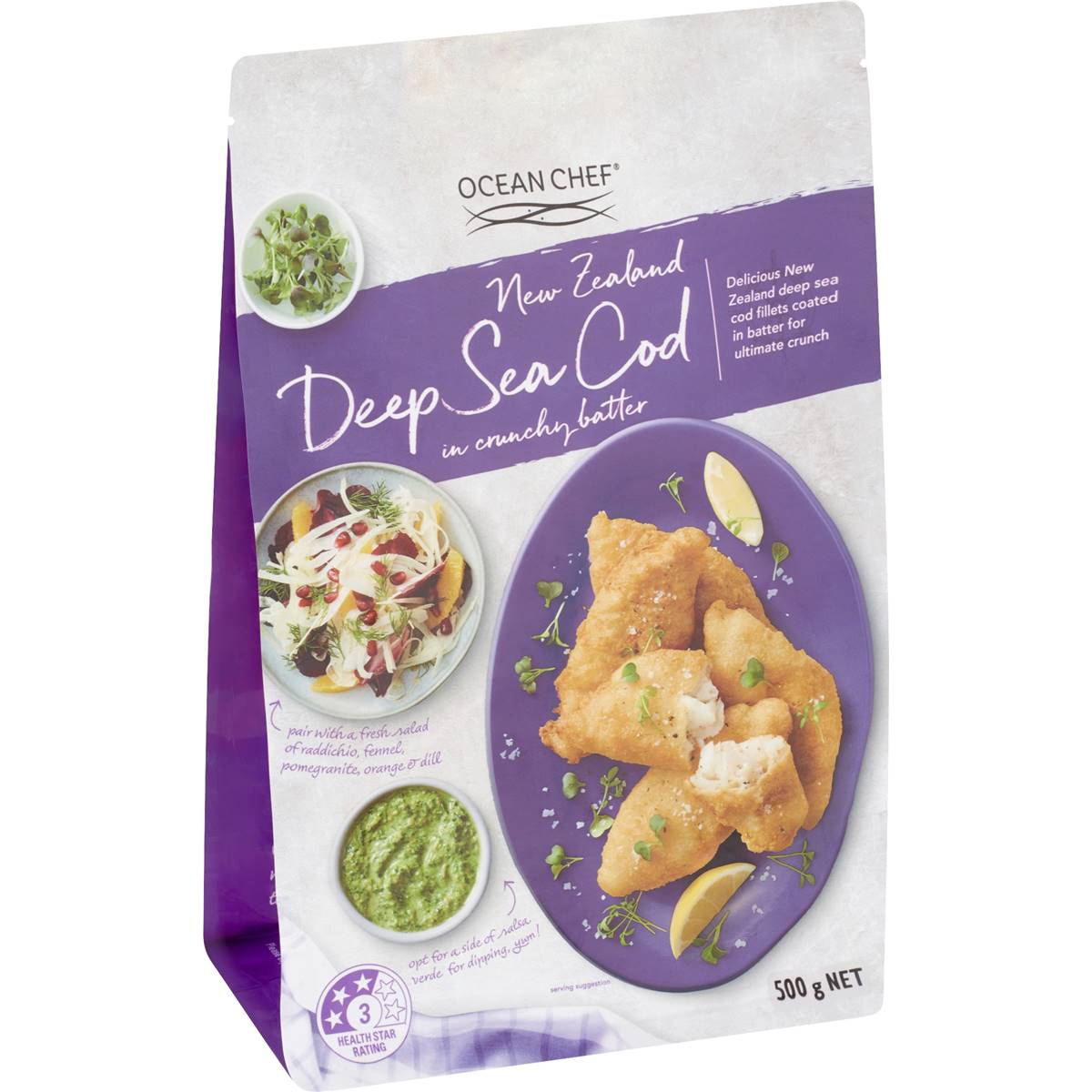 Ocean Chef Deep Sea Cod In Crunchy Batter 500g | Woolworths
