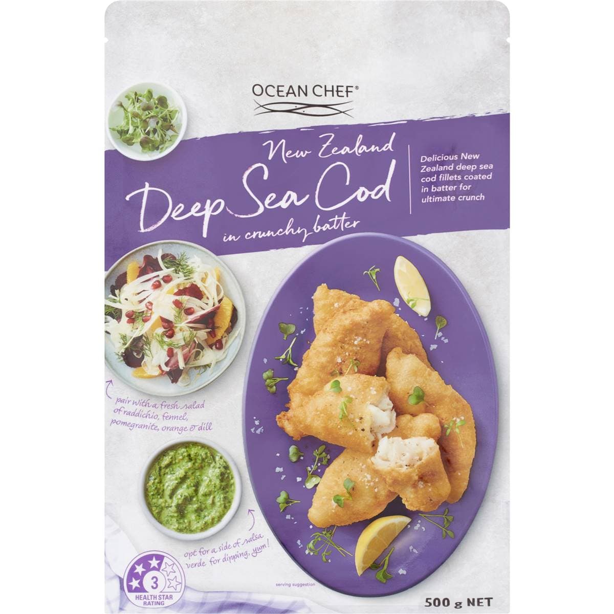 Ocean Chef Deep Sea Cod In Crunchy Batter 500g | Woolworths