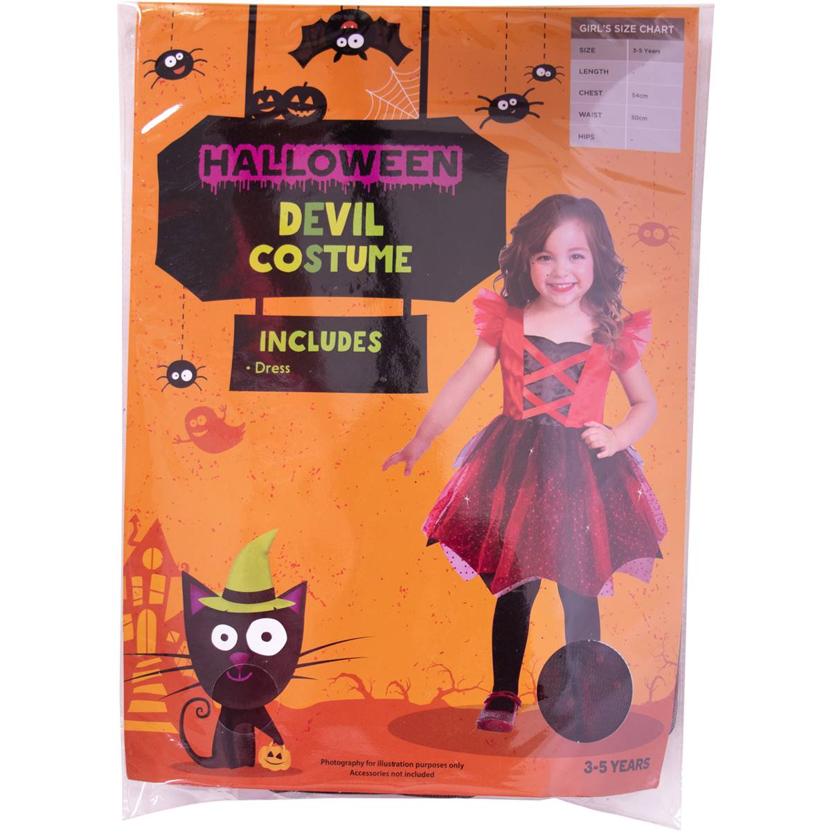 Halloween Costume Girl 3 To 5 Devil Each Woolworths