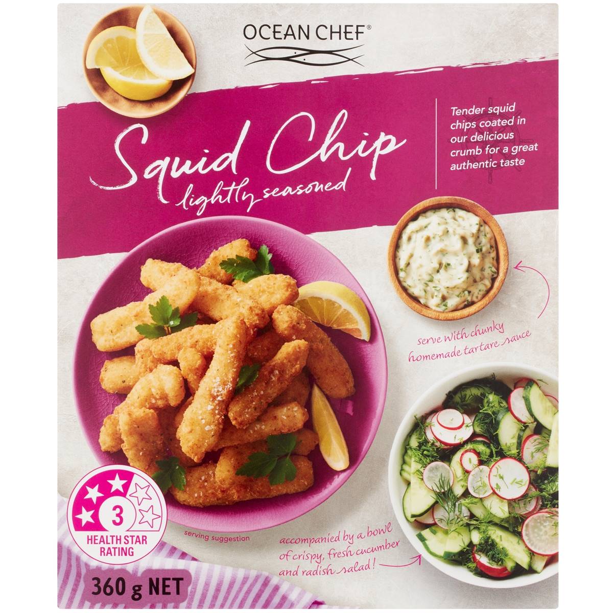Ocean Chef Lightly Seasoned Squid Chip 360g | Woolworths