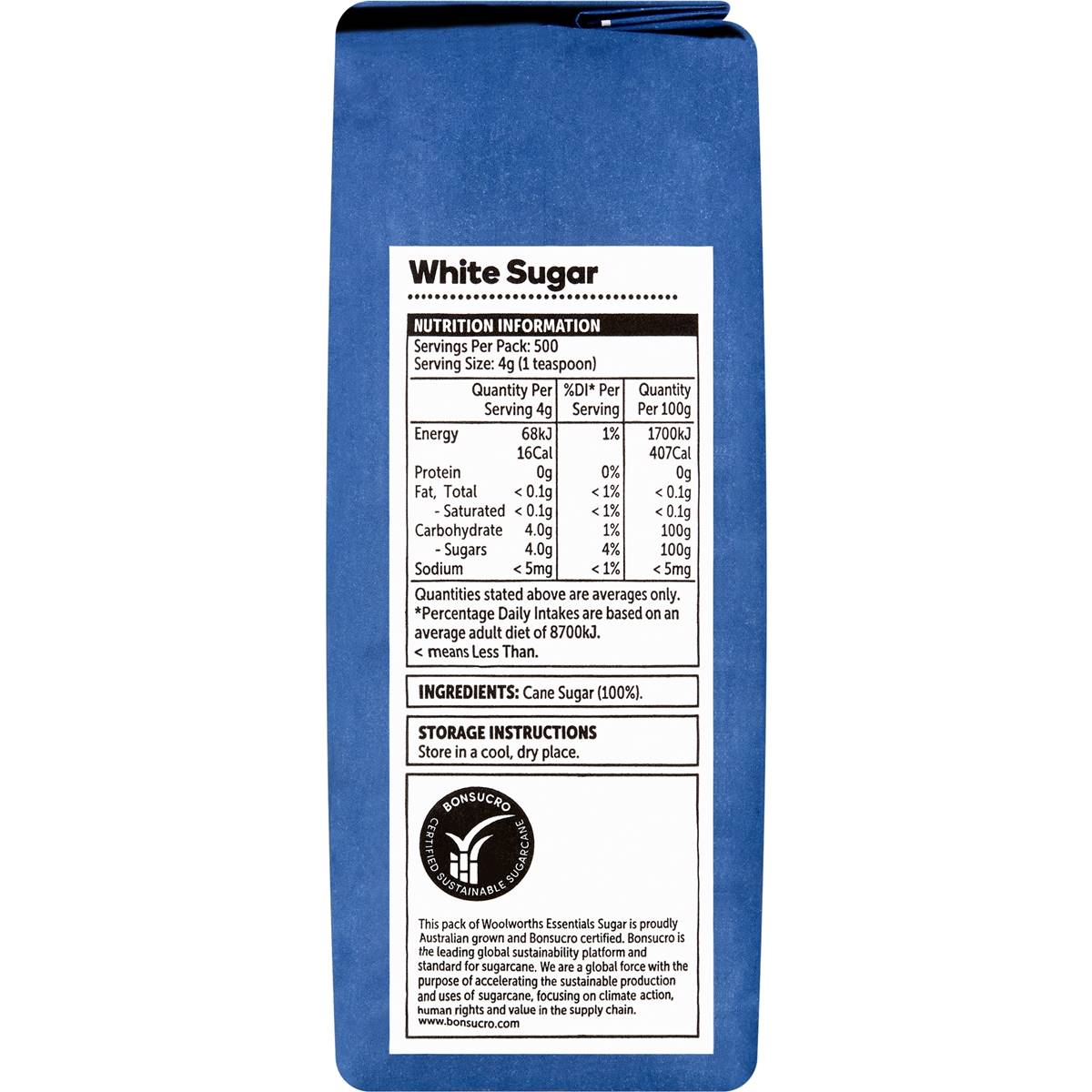Essentials White Sugar 2kg | Woolworths