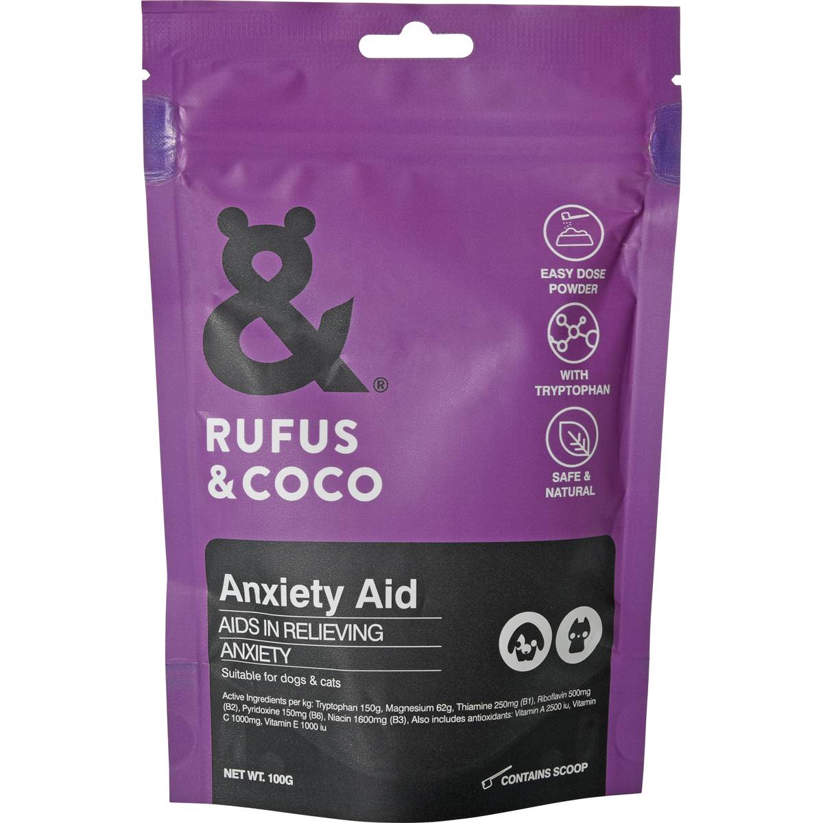 Rufus & Coco Anxiety Aid 100g | Woolworths