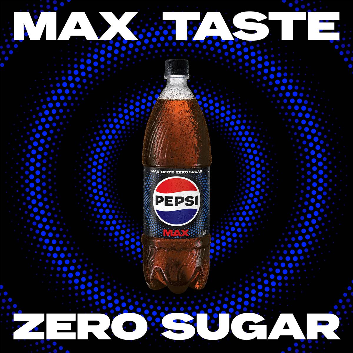 Pepsi Max No Sugar Cola Soft Drink Bottle 1.25l | Woolworths