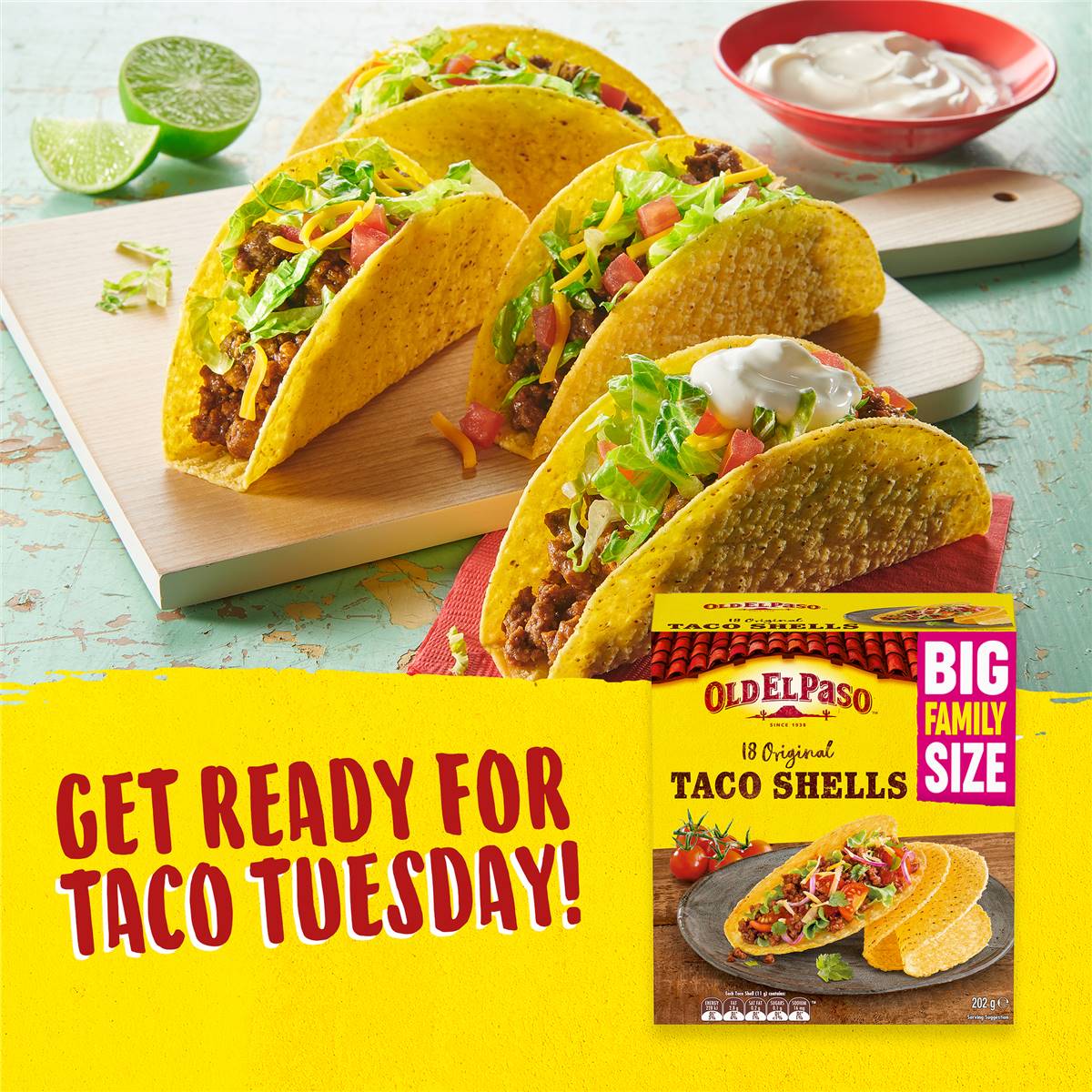 Old El Paso Family Taco Shell 202g | Woolworths