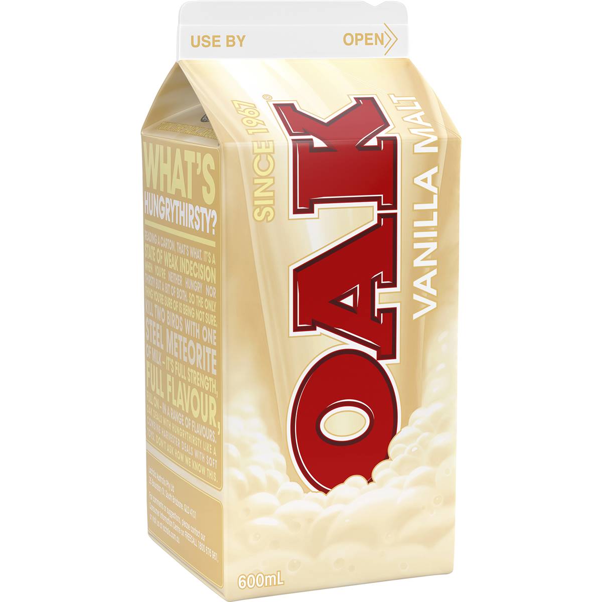 Oak Vanilla Malt Milk 600ml | Woolworths