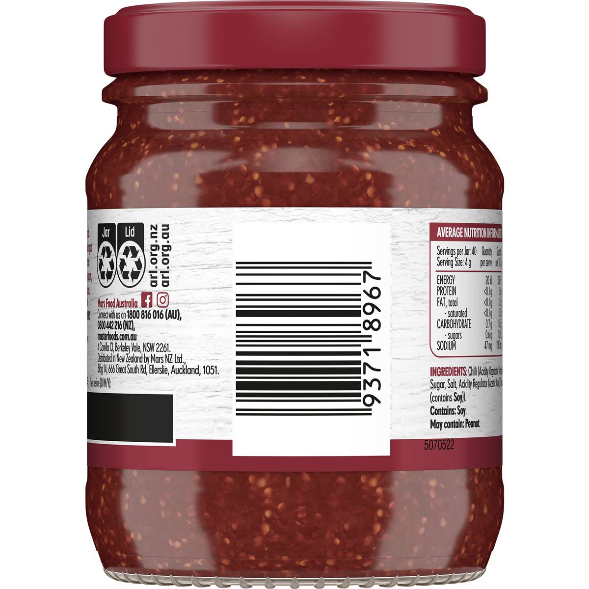 Masterfoods Finely Chopped Chilli 160g | Woolworths