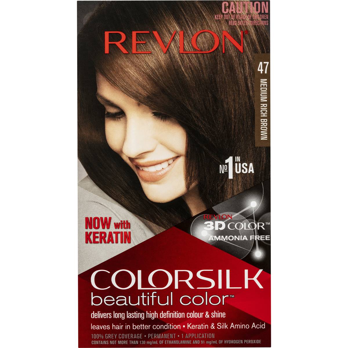 Revlon Colorsilk Beautiful Color 47 Medium Rich Brown Each | Woolworths