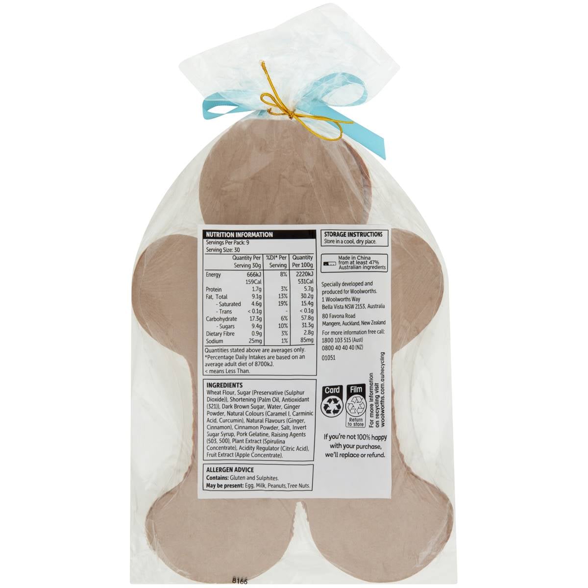Bailey And May Large Gingerbread Man 270g | Woolworths