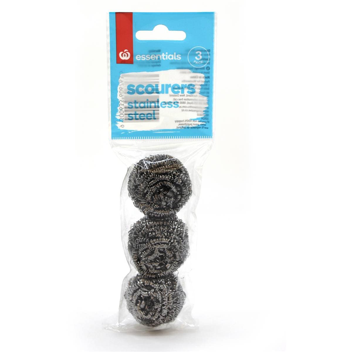 Essentials Stainless Steel Scourer 3 Pack | Woolworths