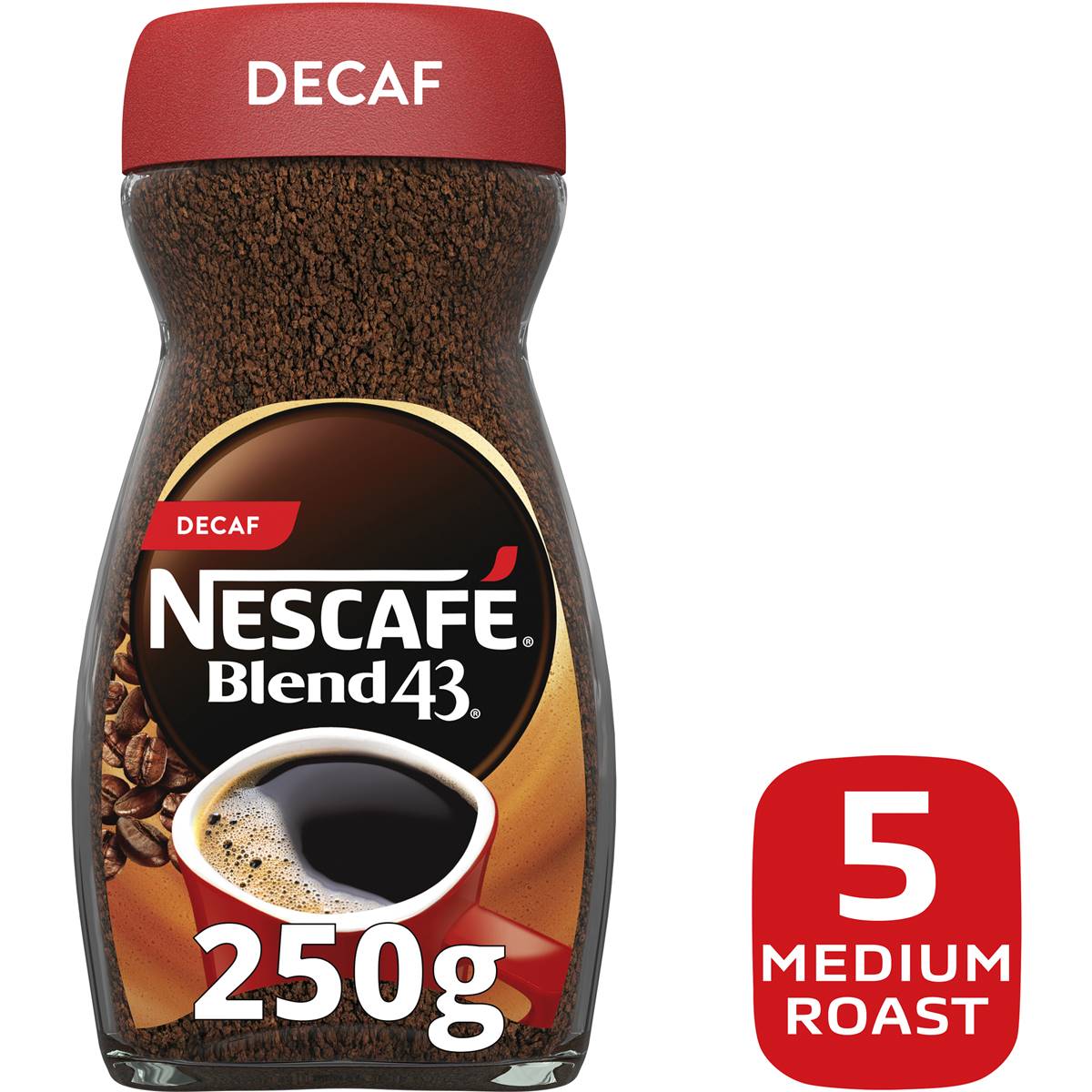 Nescafe Blend 43 Decaffeinated Instant Coffee 250g | Woolworths