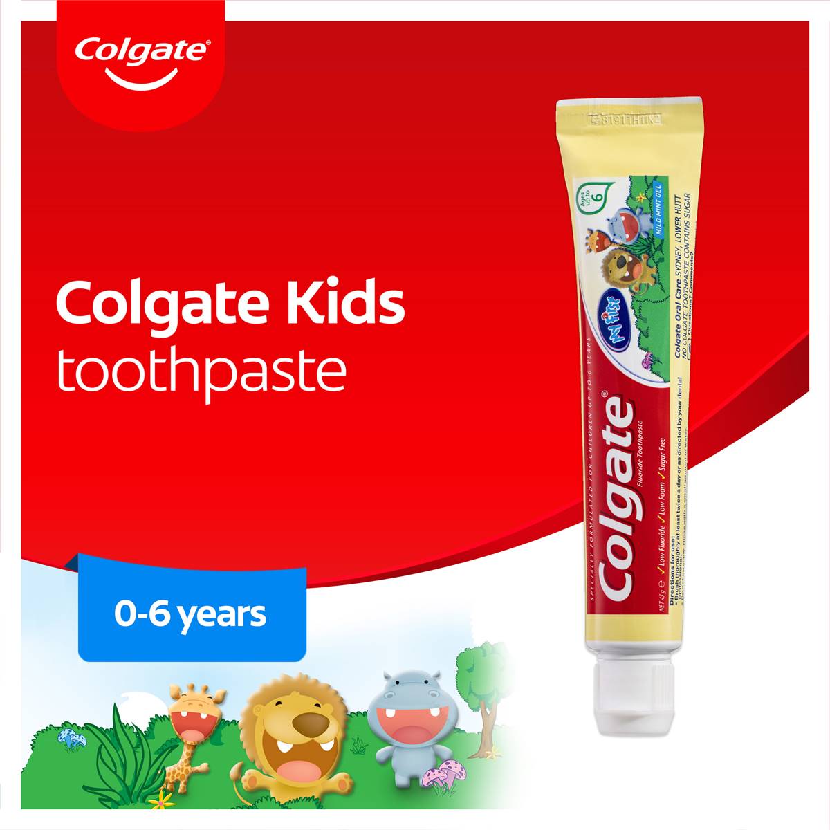 Colgate My First Mild Mint Gel Kids Toothpaste Up To 6 Years 45g ...