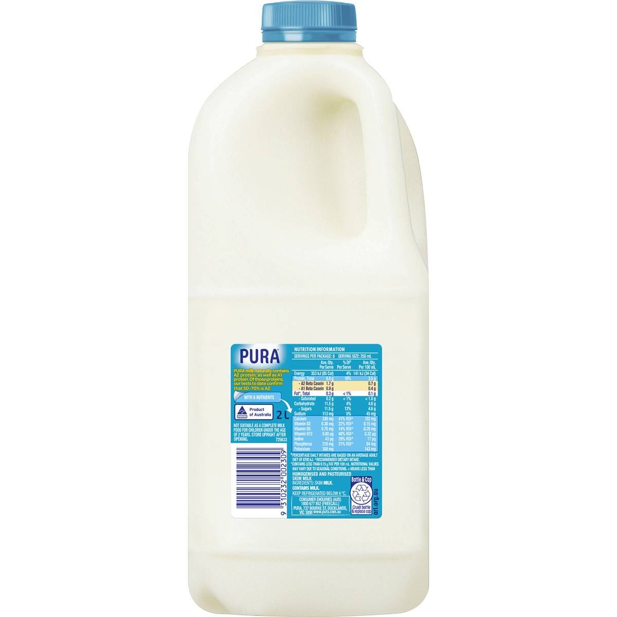 Pura Tone Milk 2l | Woolworths