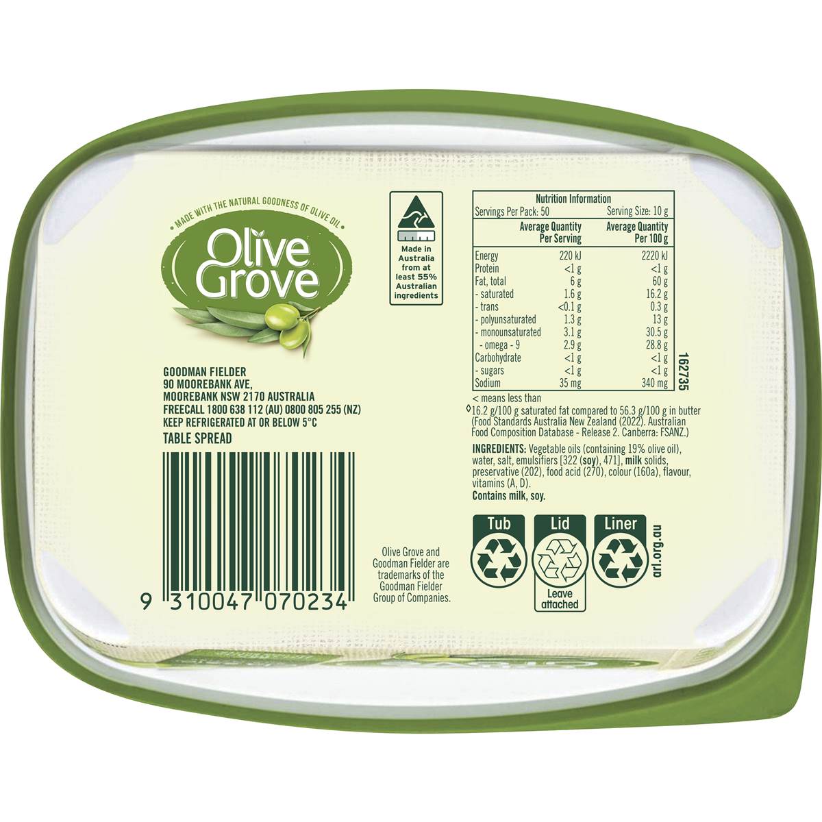 Olive Grove Classic Spread 500g | Woolworths