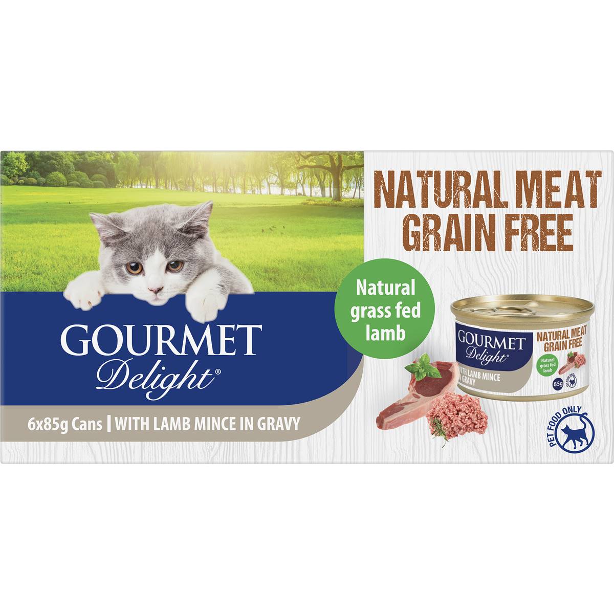 Gourmet Delight Wet Cat Food With Lamb Mince In Gravy 6x85g | Woolworths