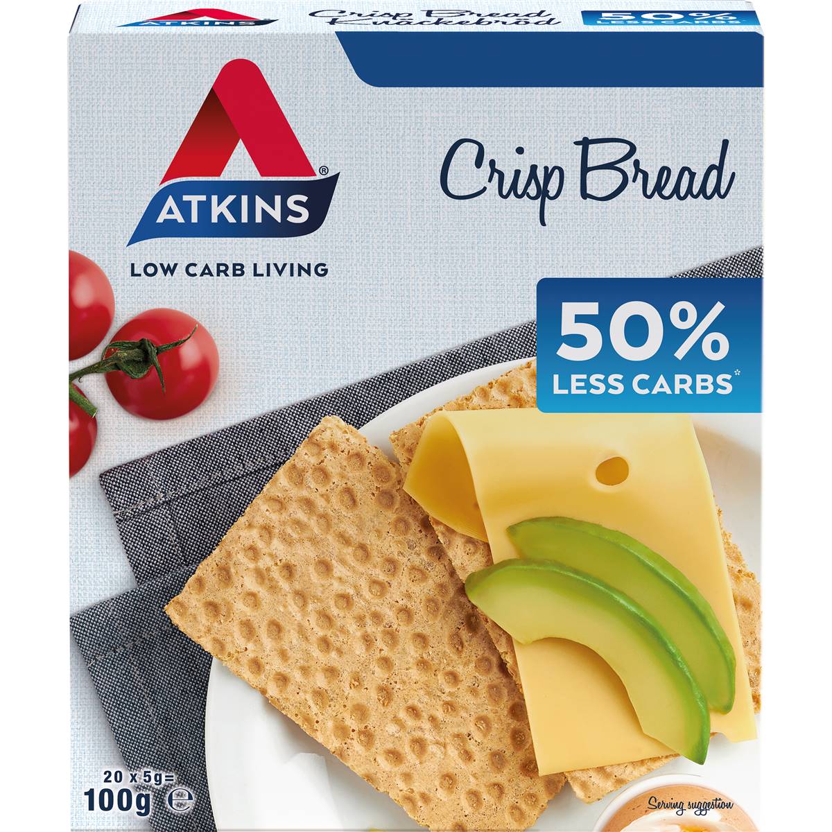 Atkins Low Carb Crispbread 100g Woolworths Atkins Low Carb Crispbread 100g Woolworths