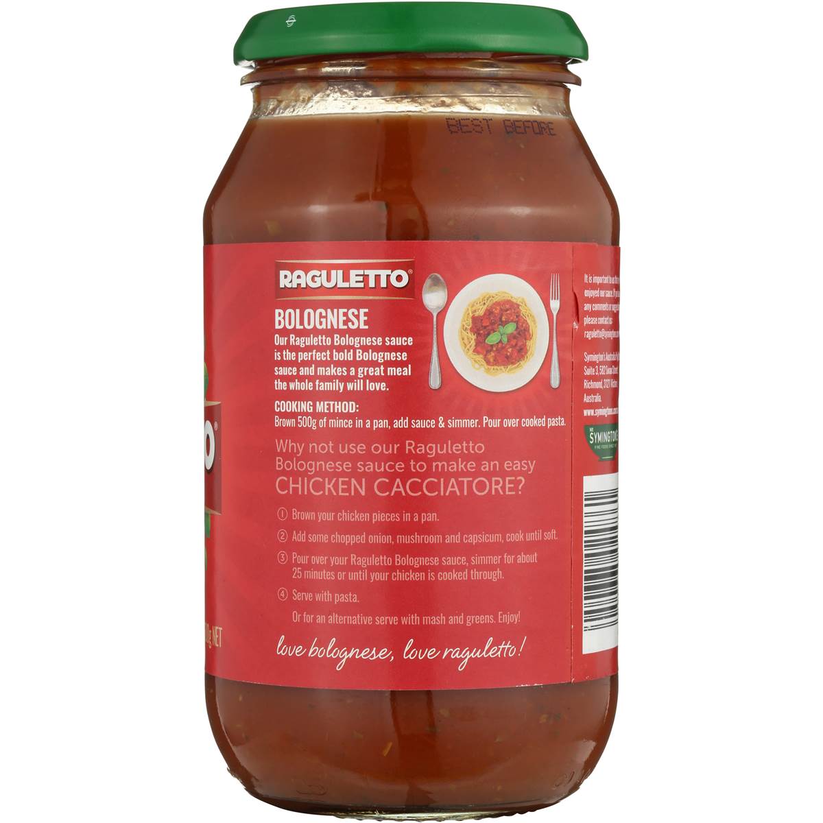 Raguletto Pasta Sauce Bolognese 500g | Woolworths