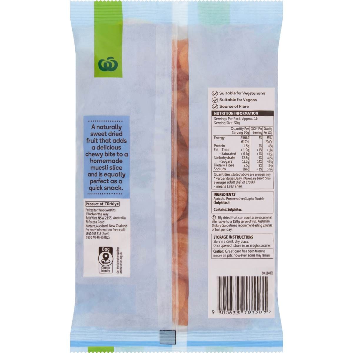 Woolworths Apricot Dried 500g | Woolworths