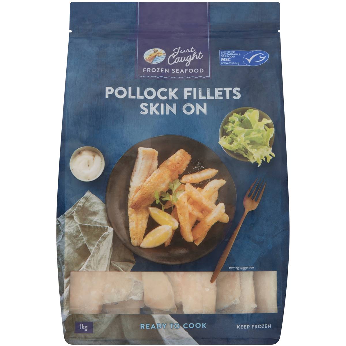 Just Caught Pollock Fillets Skin On 1kg | Woolworths Just Caught Pollock Fillets Skin On 1kg | Woolworths