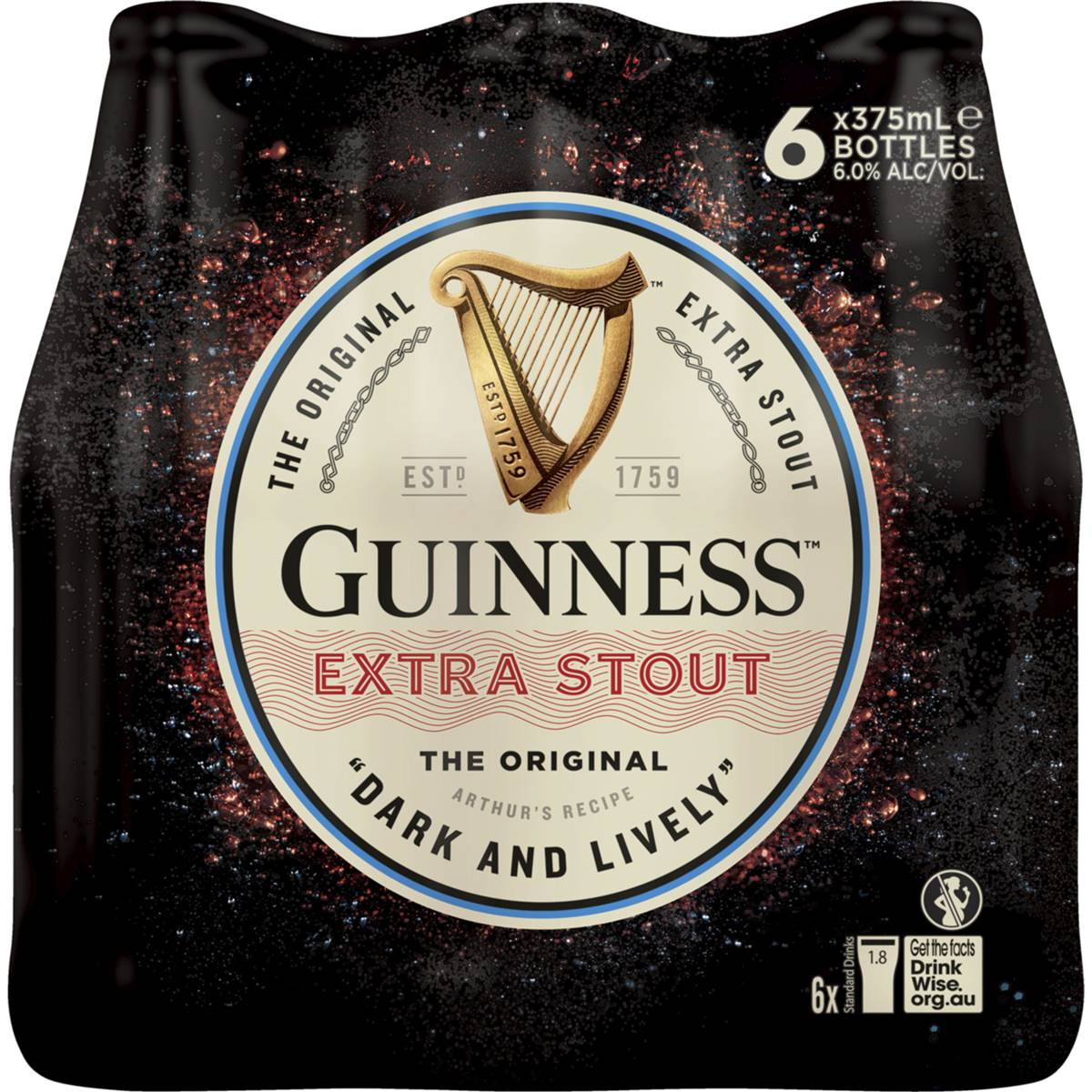 Guinness Extra Stout Bottle 375ml | Woolworths
