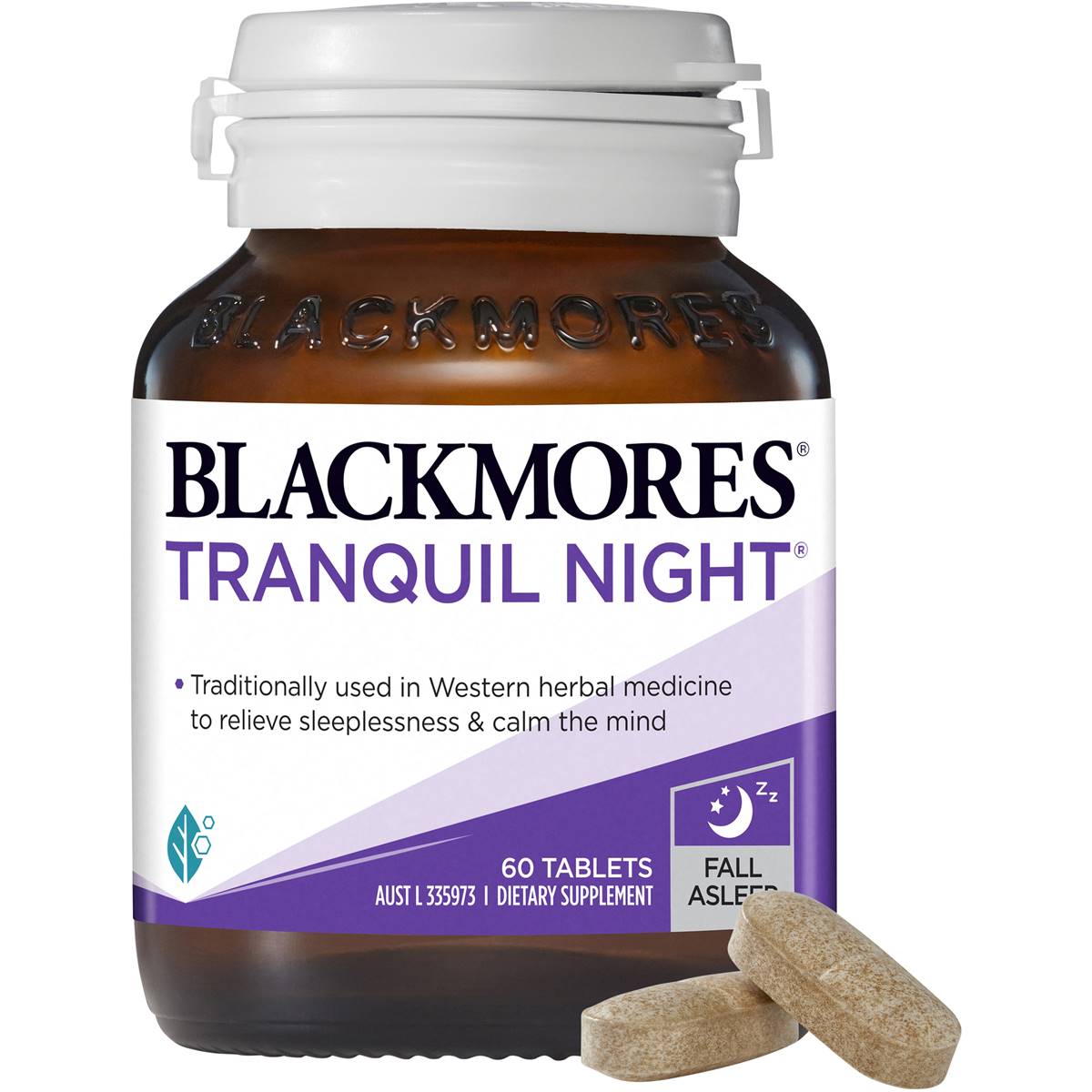 Blackmores Tranquil Night Sleep Support Tablets 60pk | Woolworths