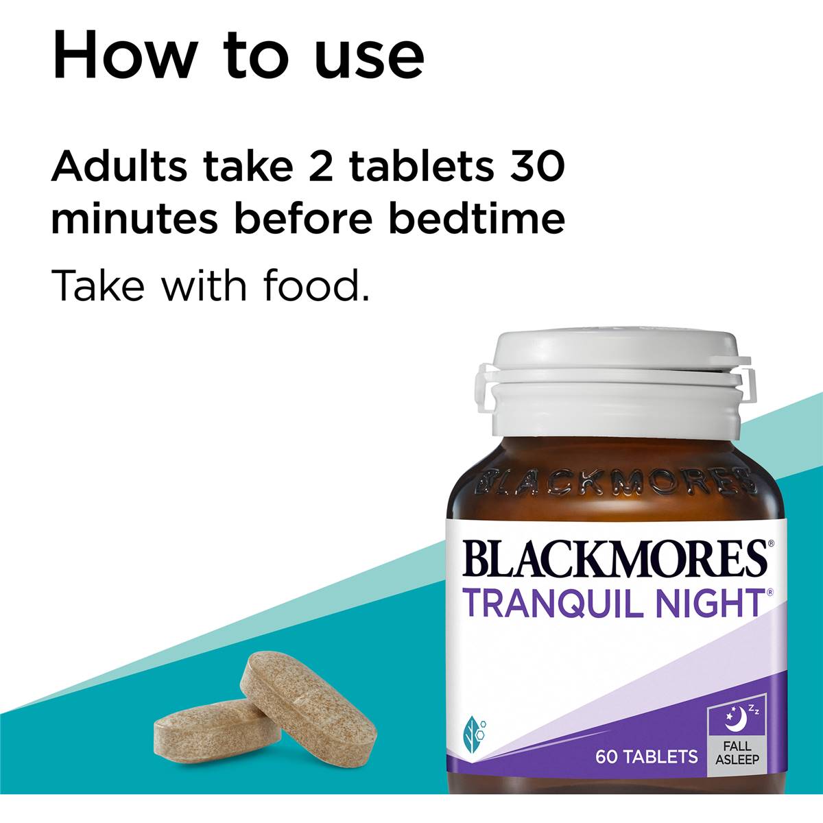 Blackmores Tranquil Night Sleep Support Vitamin Tablets 60 Pack ...