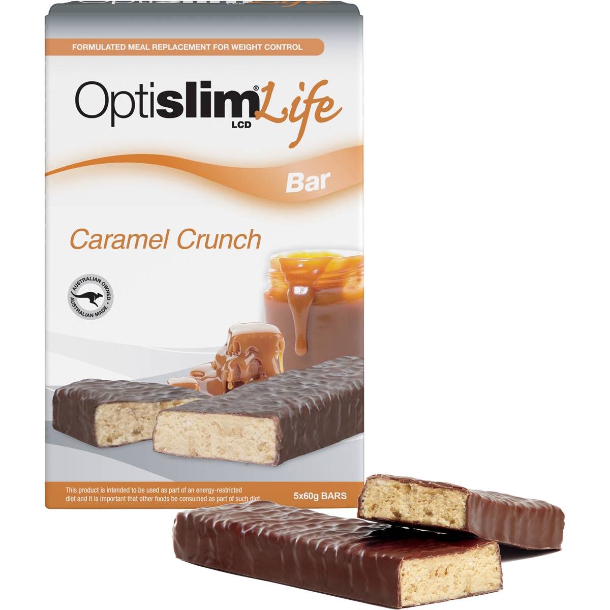 Optislim Life Bar Caramel Crunch 5 Pack | Woolworths