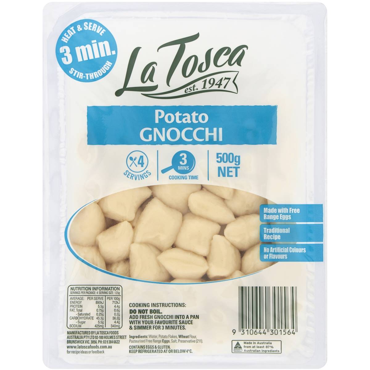 La Tosca Chilled Potato Gnocchi 500g | Woolworths