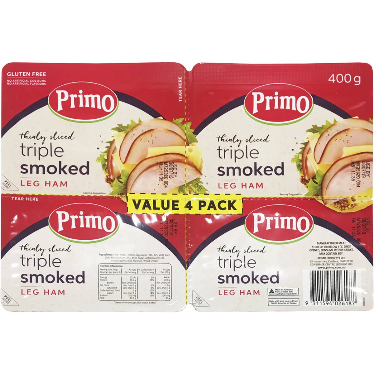 Primo Triple Smoked Ham 400g | Woolworths