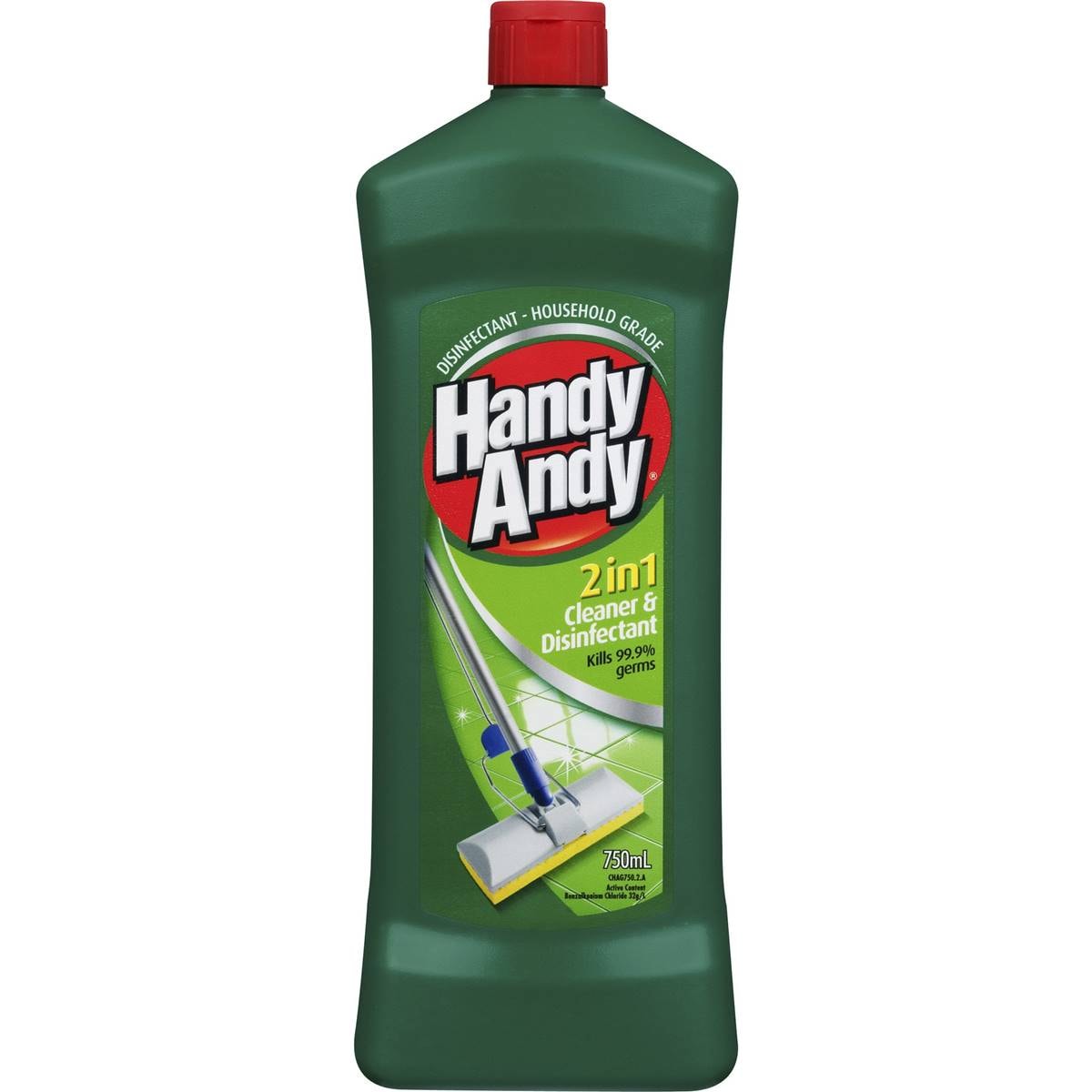 Handy Andy Cleaner And Disinfectant Green 750ml | Woolworths