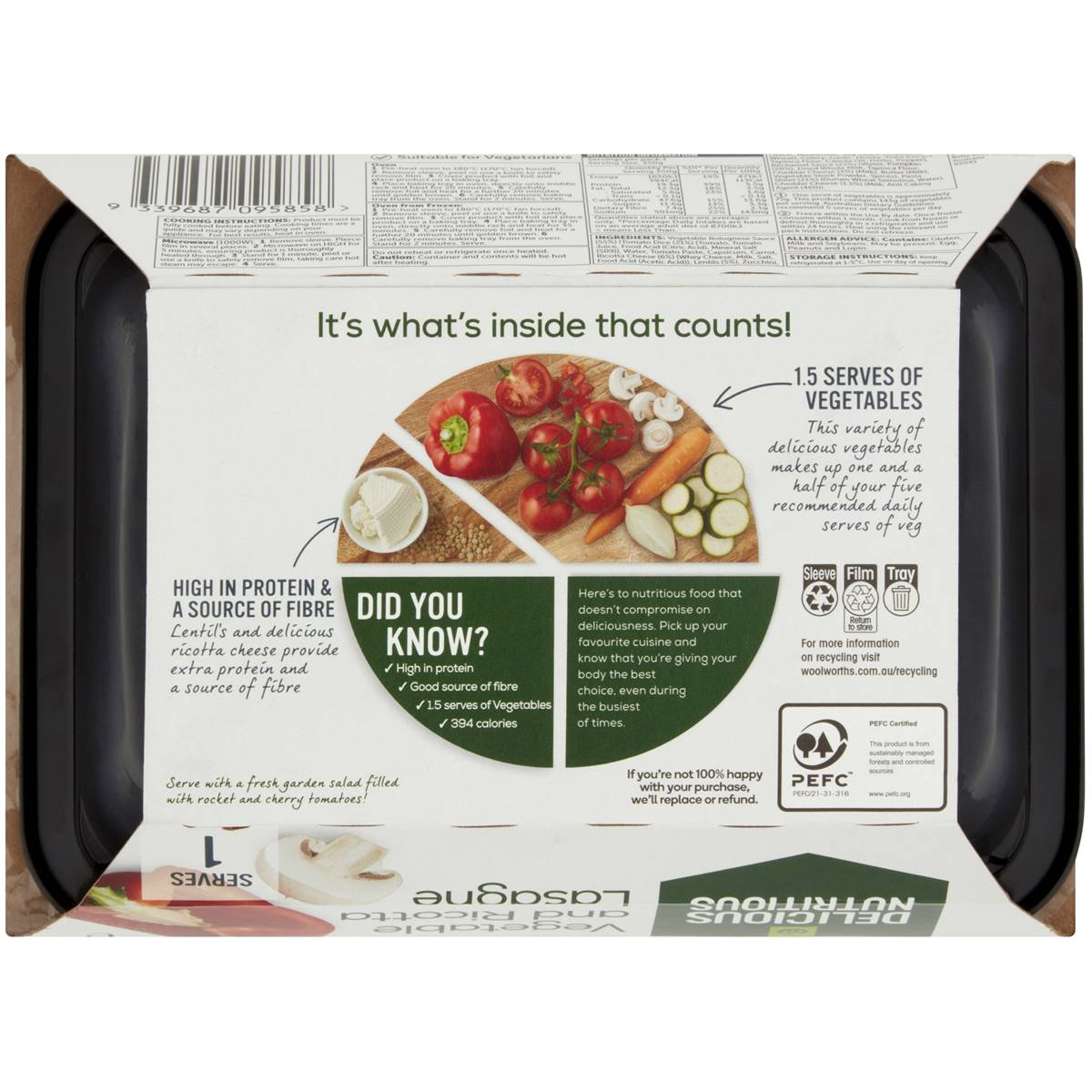 Woolworths Vegetable & Ricotta Lasagne 350g | Woolworths