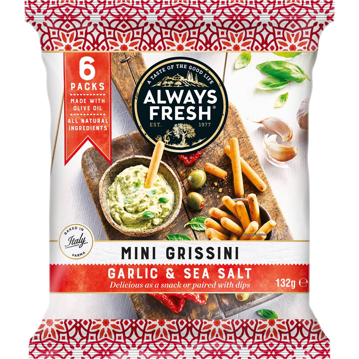 Always Fresh Mini Grissini Garlic 6 Pack | Woolworths