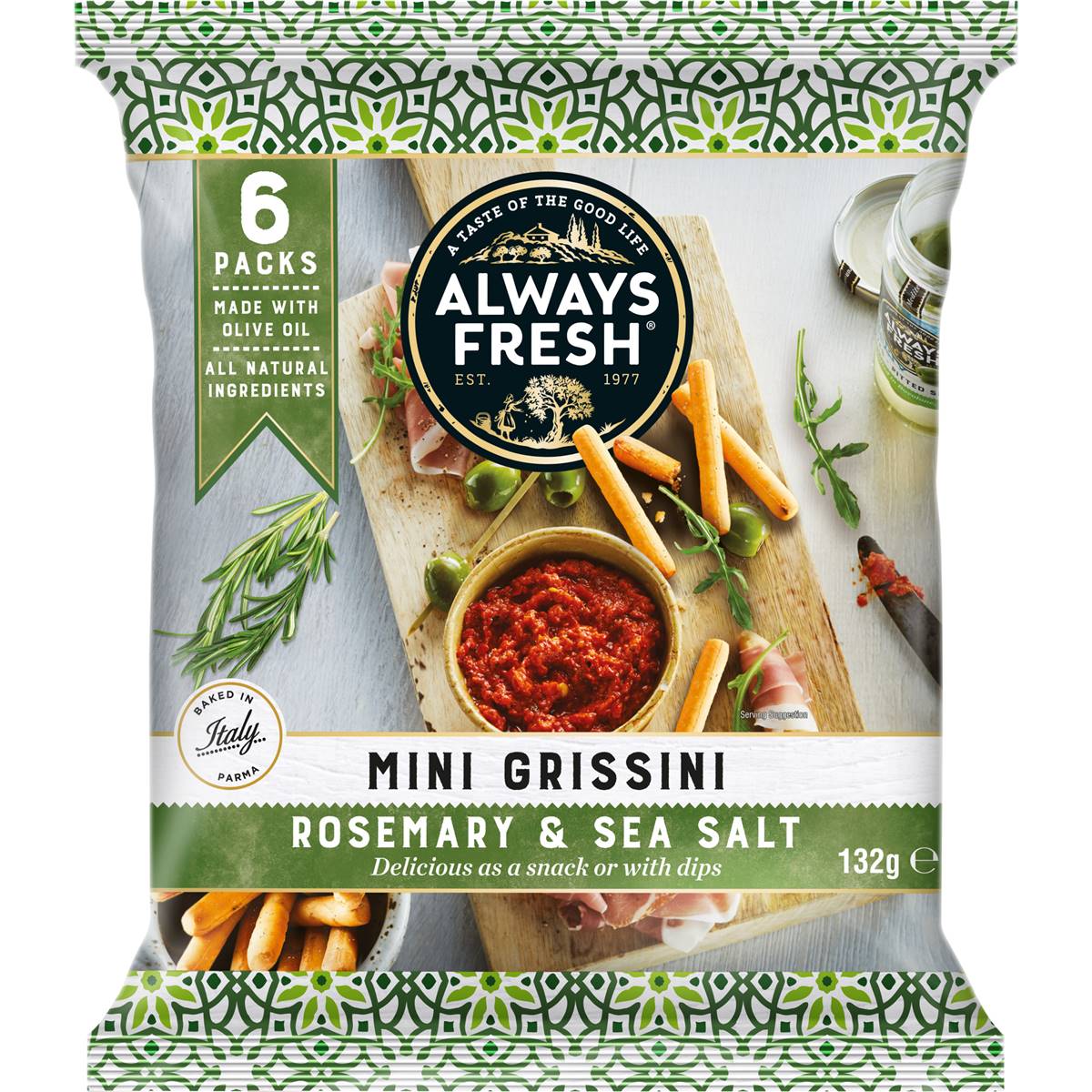 Always Fresh Mini Grissini Rosemary 6 Pack | Woolworths