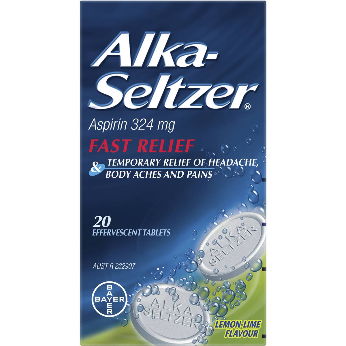 Alka-seltzer Lemon-lime Effervescent Tablets 20 Pack | Woolworths