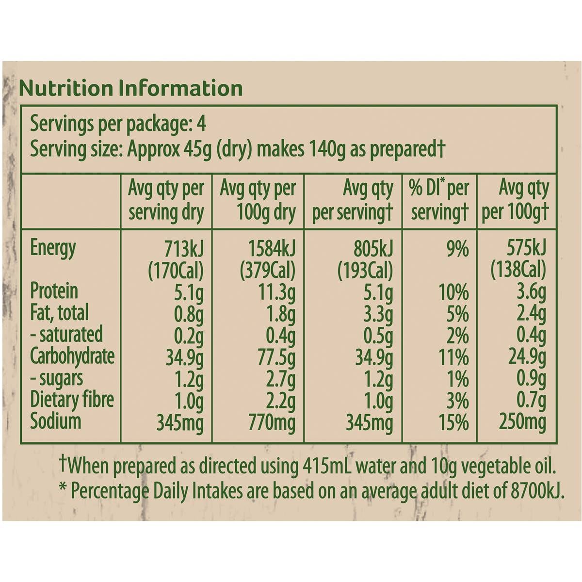 Continental Classics Mexican Rice Family Pack Serves 4 180g | Woolworths