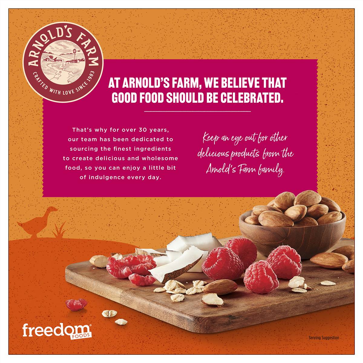 Arnold's Farm Snack Bar Raspberry Ripple 210g | Woolworths