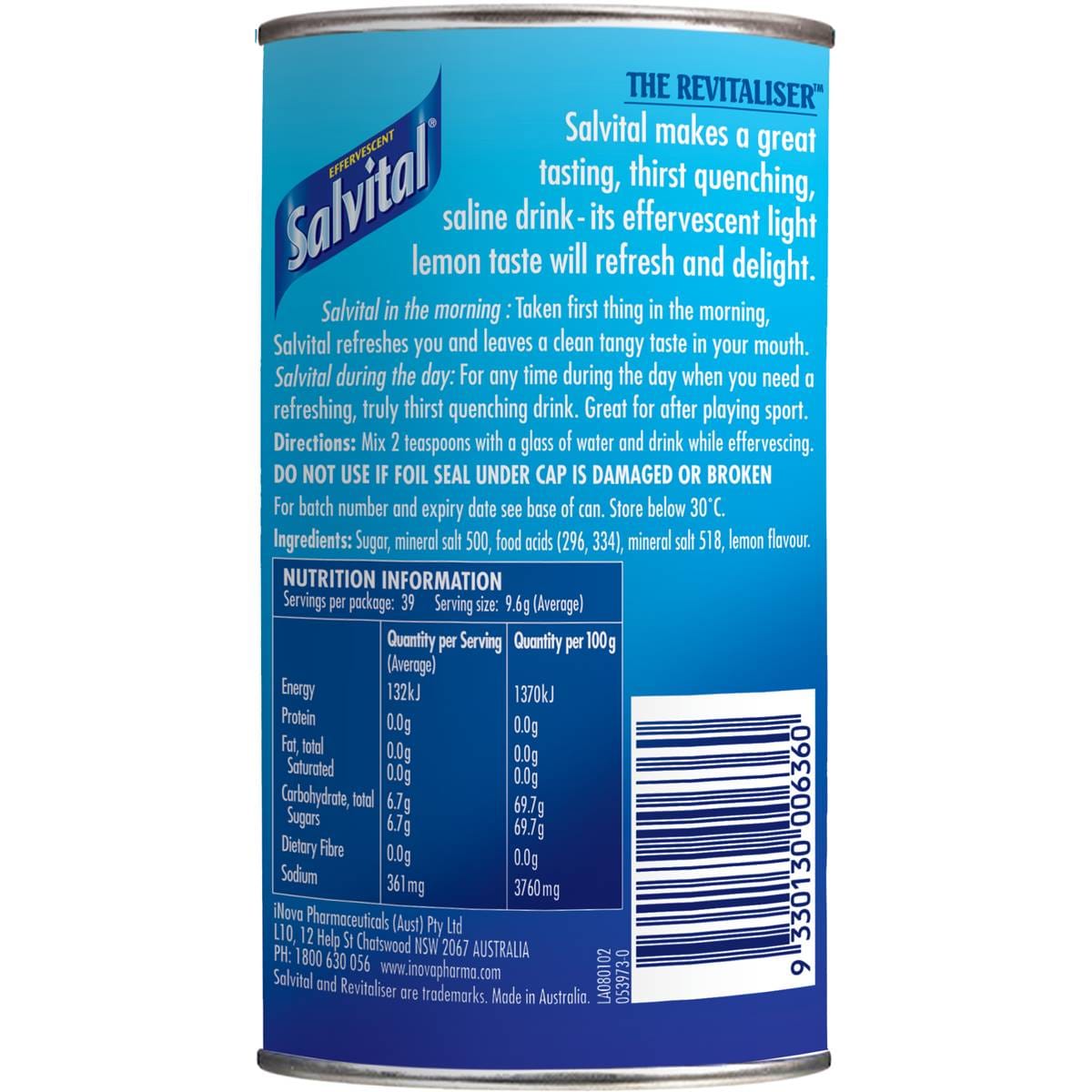 Salvital Salts Saline 375g | Woolworths