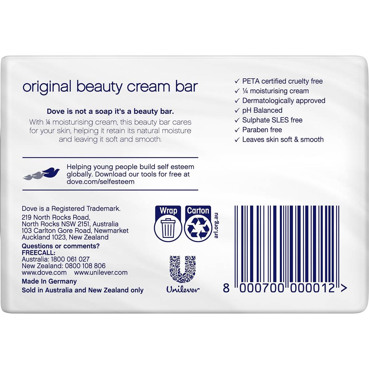Dove Beauty Bar Soap Original 2x100g | Woolworths