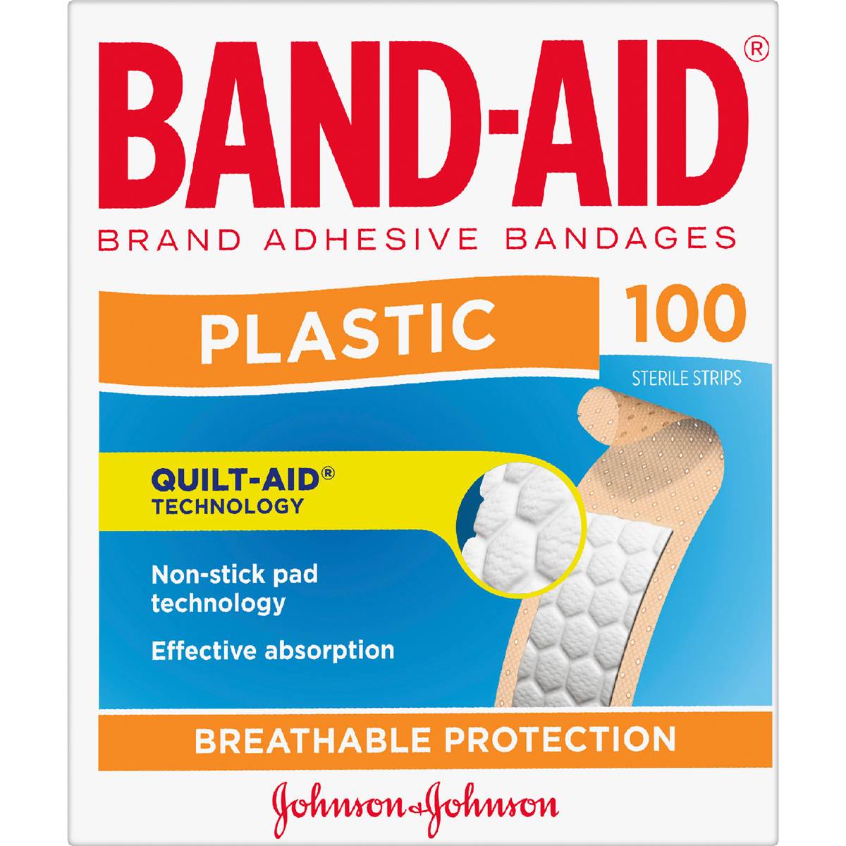 Band-aid Plastic Strips 100 Pack | Woolworths