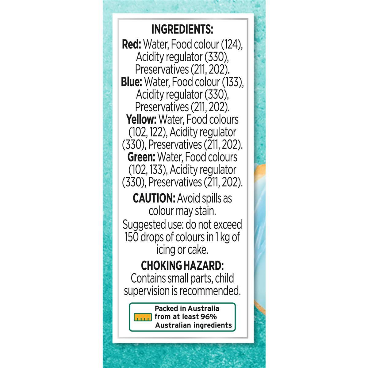 Queen Rainbow Food Colours 4 Pack | Woolworths