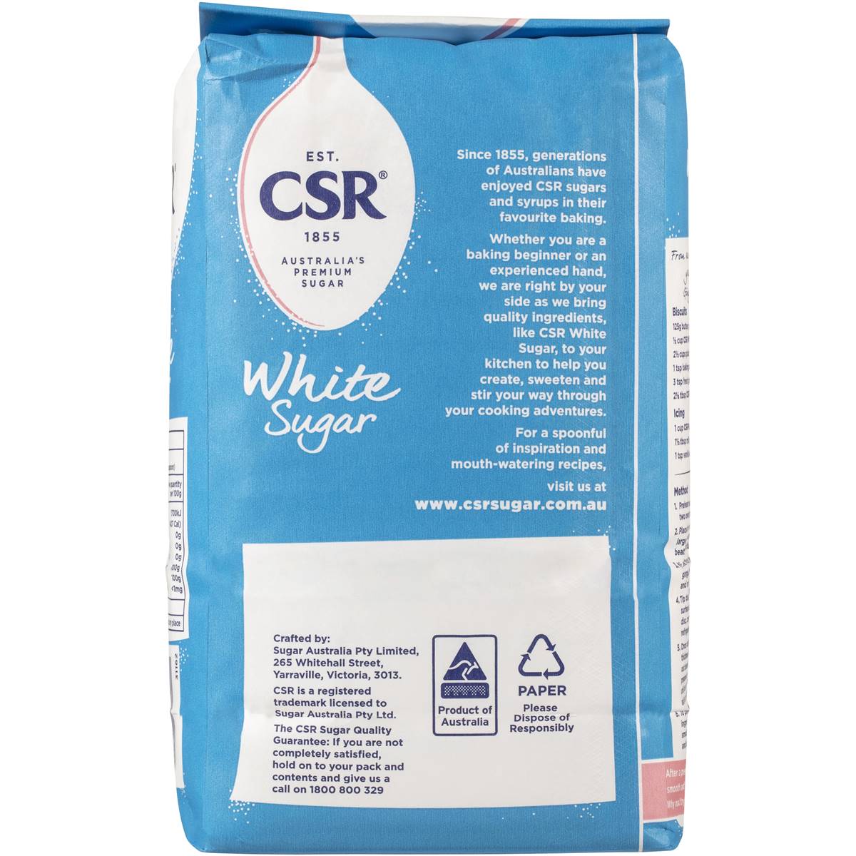 Csr White Sugar 2kg | Woolworths