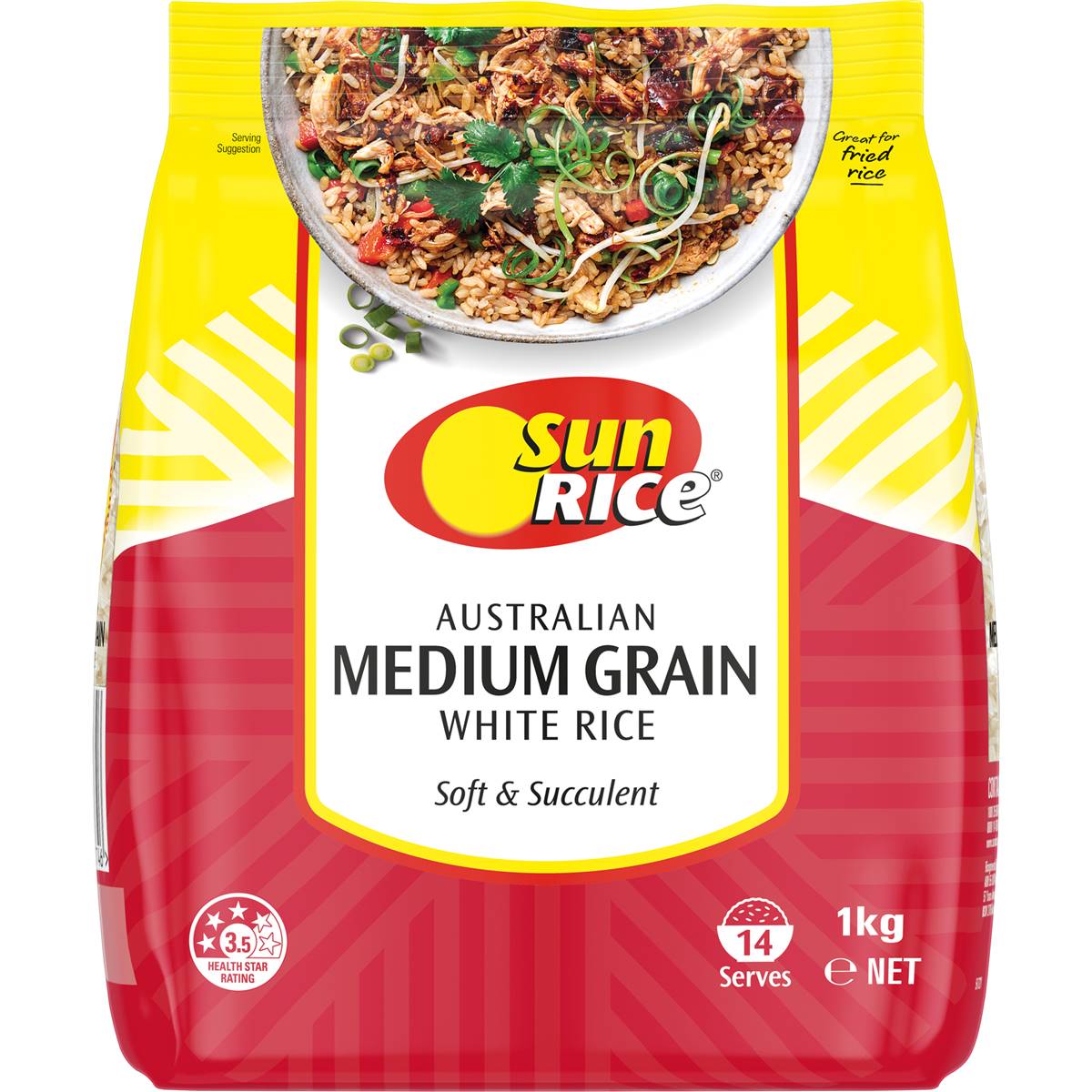Sunrice White Rice Calrose Medium Grain 1kg | Woolworths