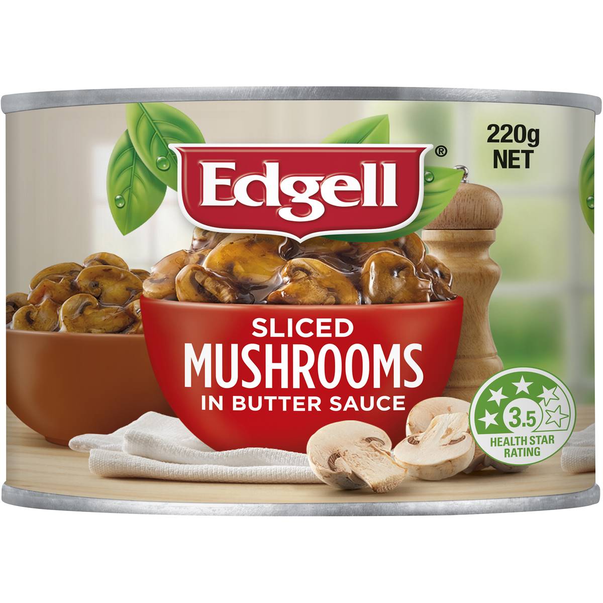 Edgell Sliced Mushrooms In Butter Sauce 220g | Woolworths
