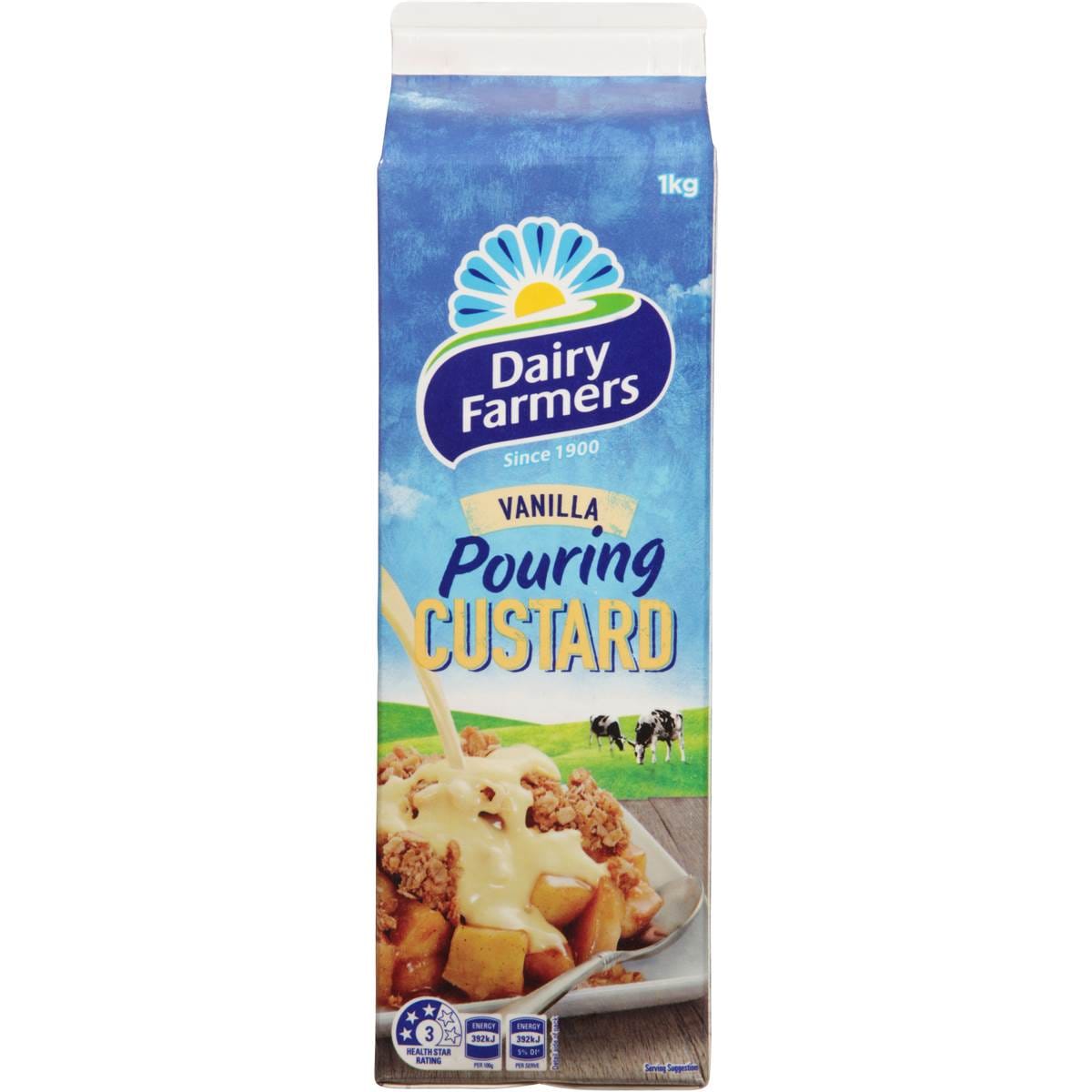 Dairy Farmers Vanilla Pouring Custard 1kg | Woolworths