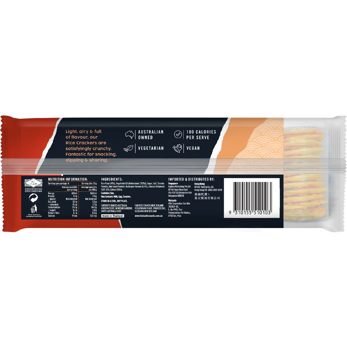Fantastic Rice Crackers Bbq 100g | Woolworths