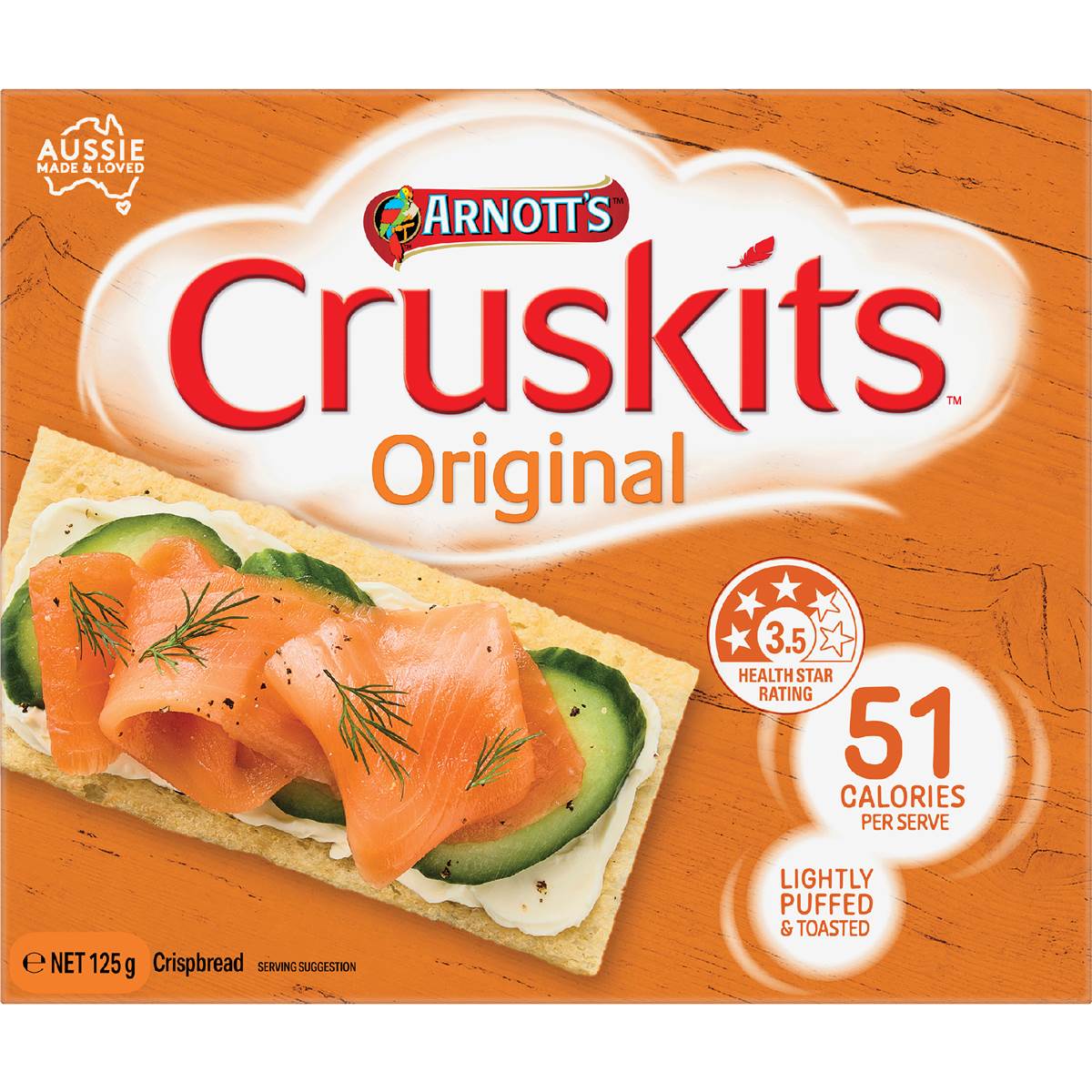Arnott's Cruskits Original Crispbreads 125g | Woolworths