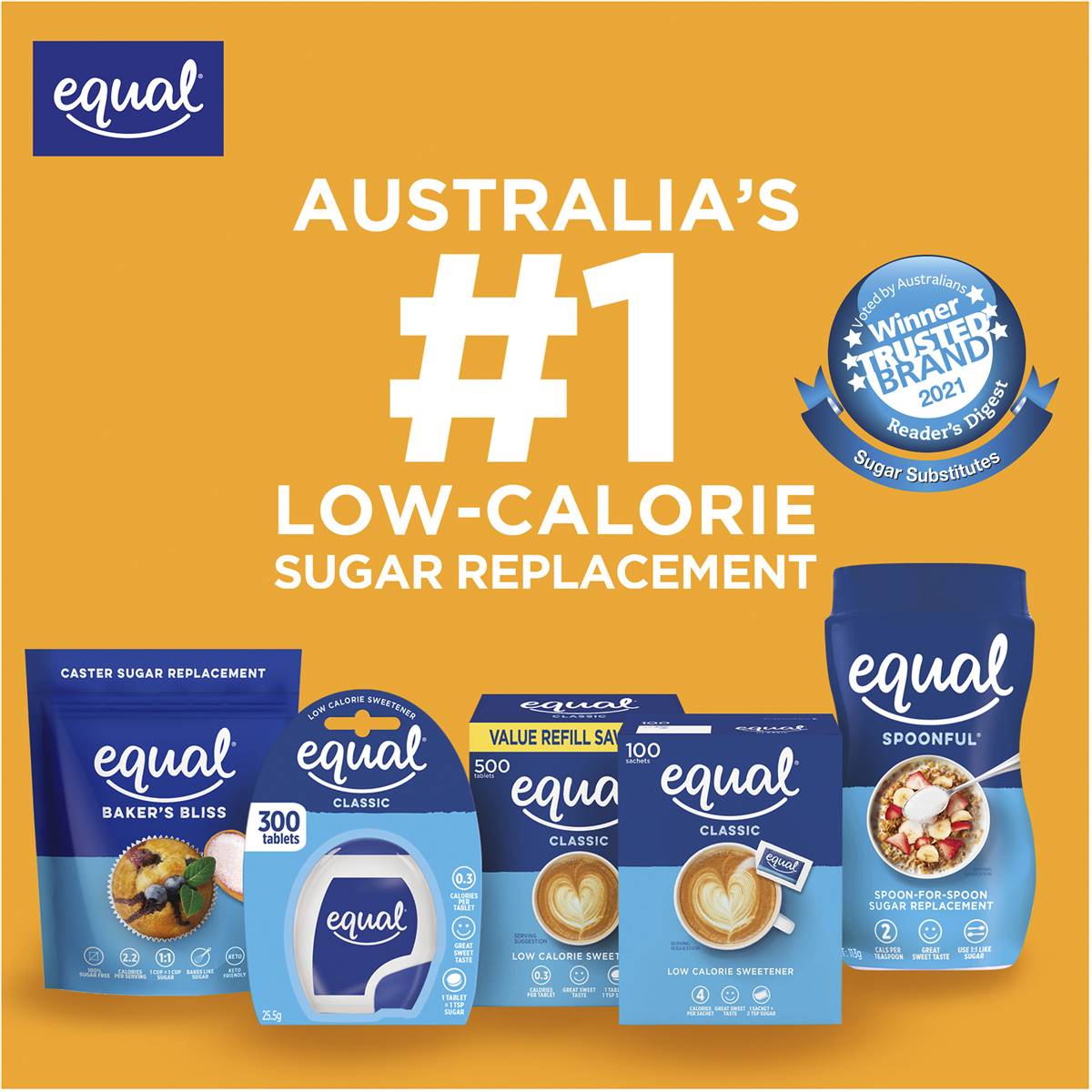 Equal Sweetener Sachets 100 Pack | Woolworths