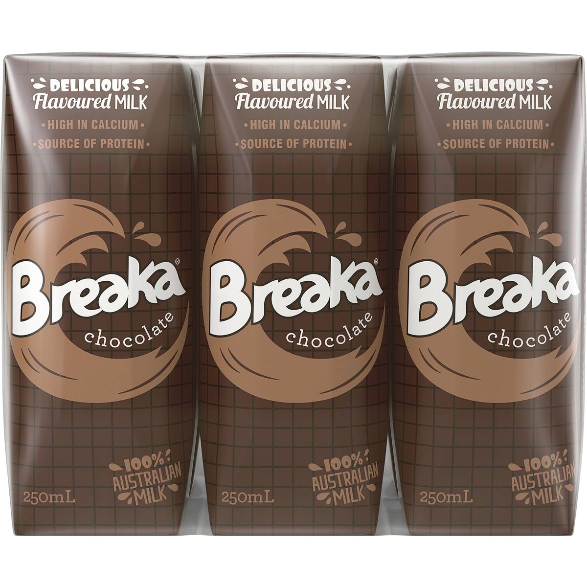 Breaka Chocolate Flavoured Milk 250ml X 6 Pack | Woolworths
