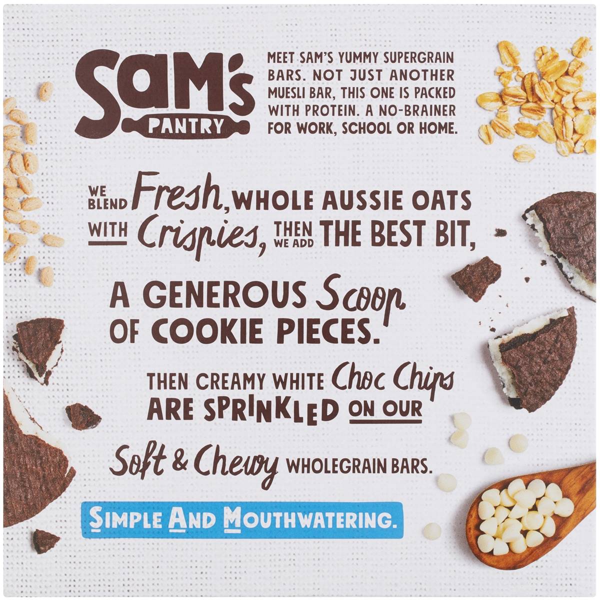 Sam's Pantry Cookies & Cream Supergrain Bar 5 Pack | Woolworths
